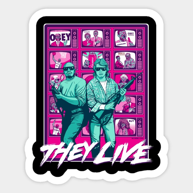 THEY LIVE - 80's Attack - They Live - Sticker | TeePublic